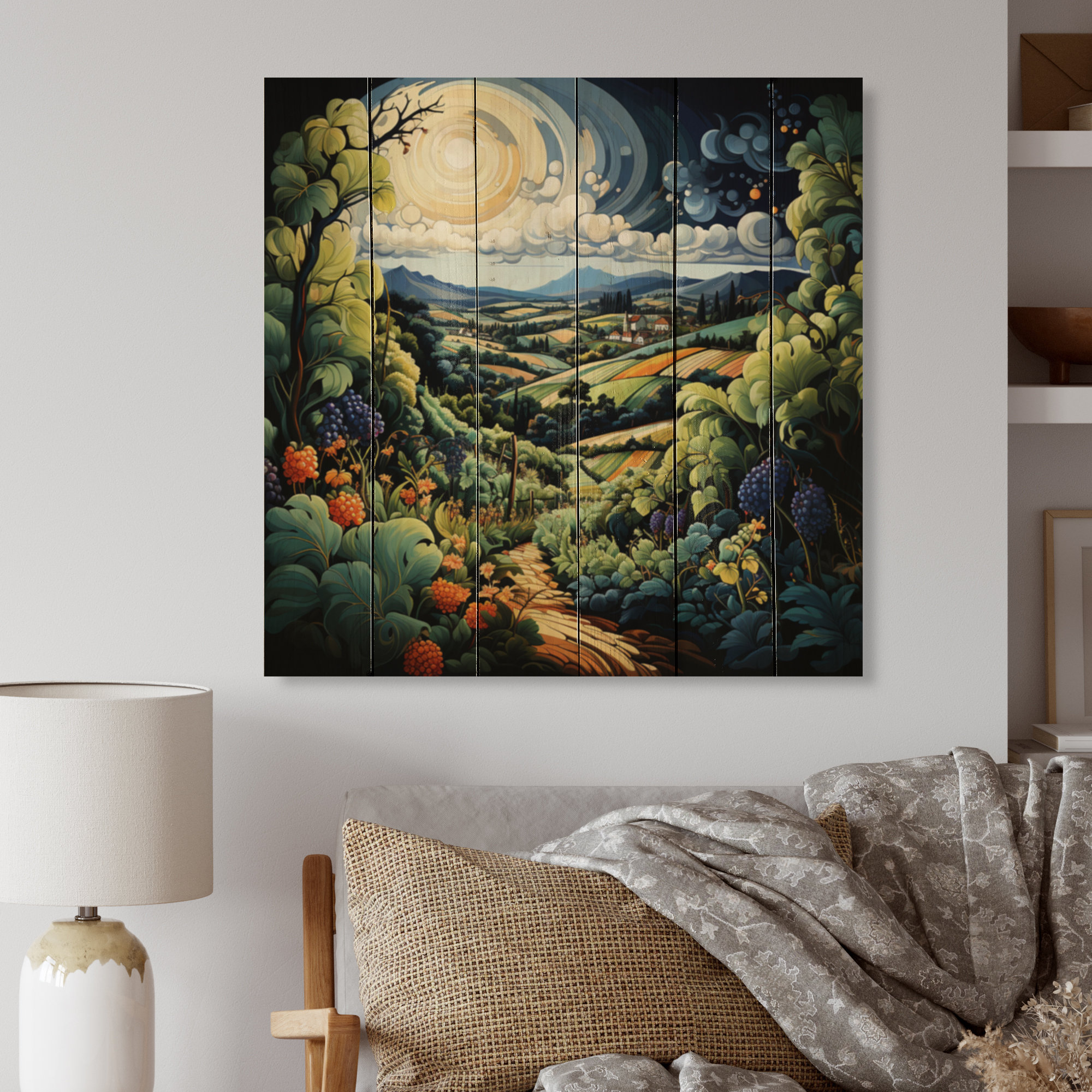 Red Barrel Studio® Countryside Summer Vines In I On Wood Print | Wayfair