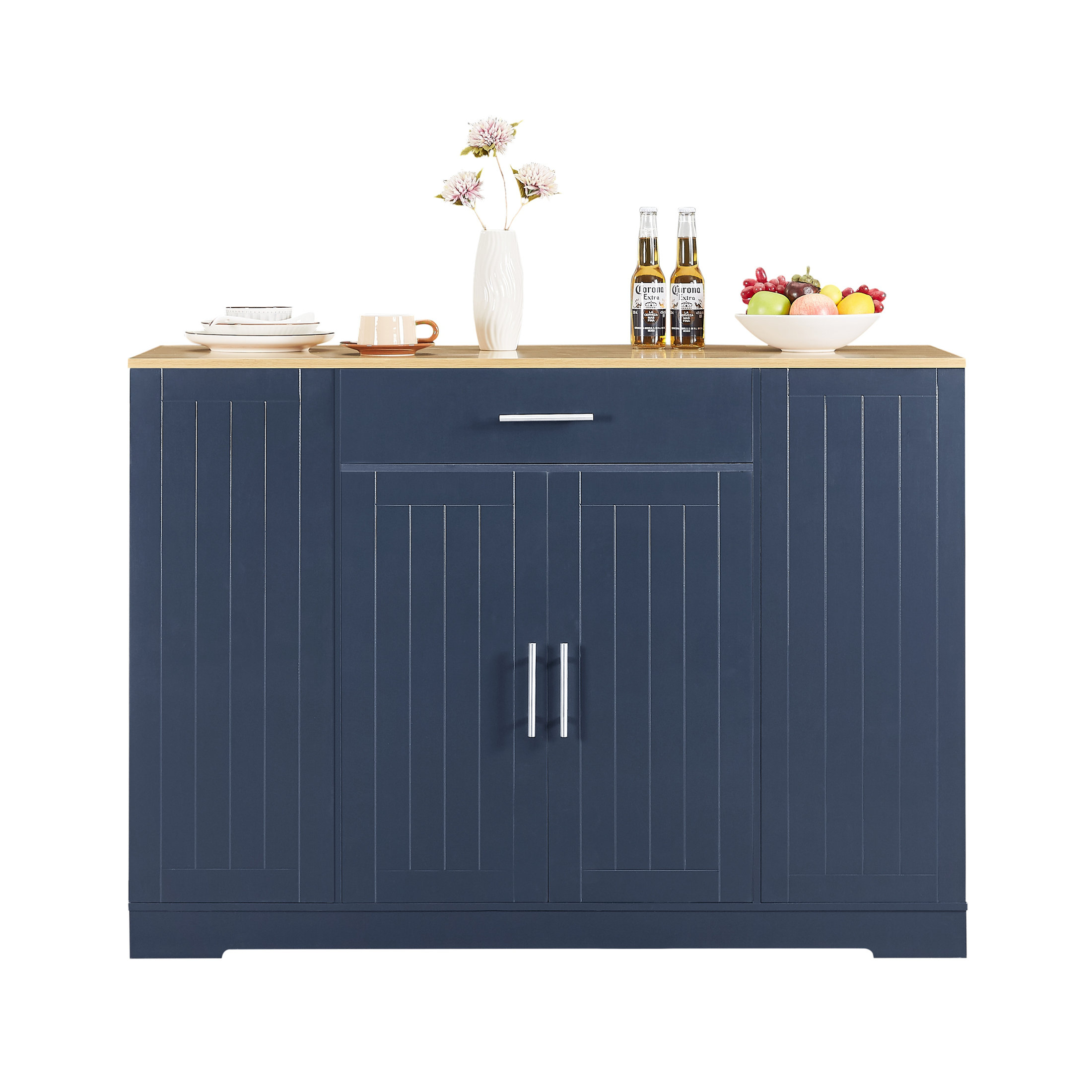Ophelia & Co. 53'' Kitchen Storage Islands with Drawers and Trash Can ...