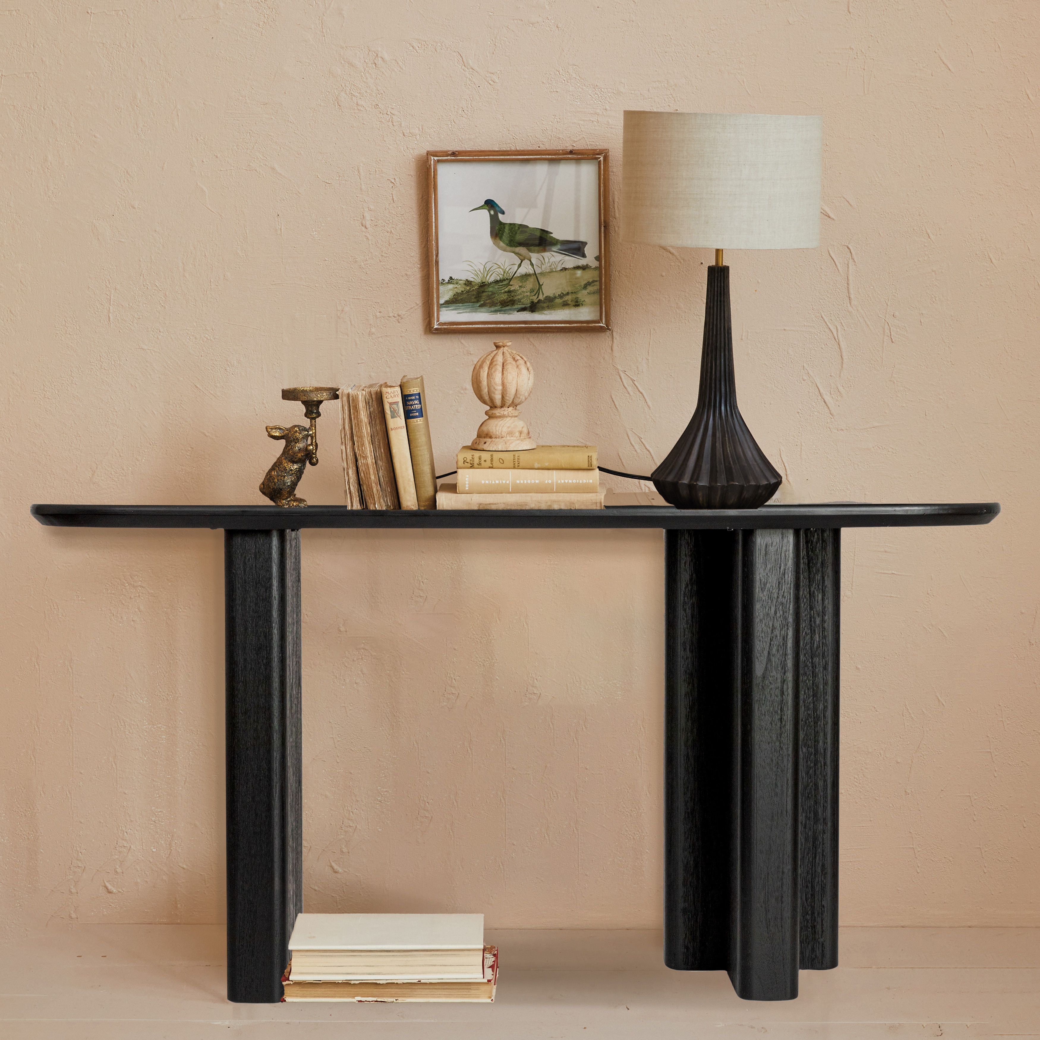 Wrought Studio™ Lorilynn Asymmetrical Firwood And Sycamore Wood Console ...