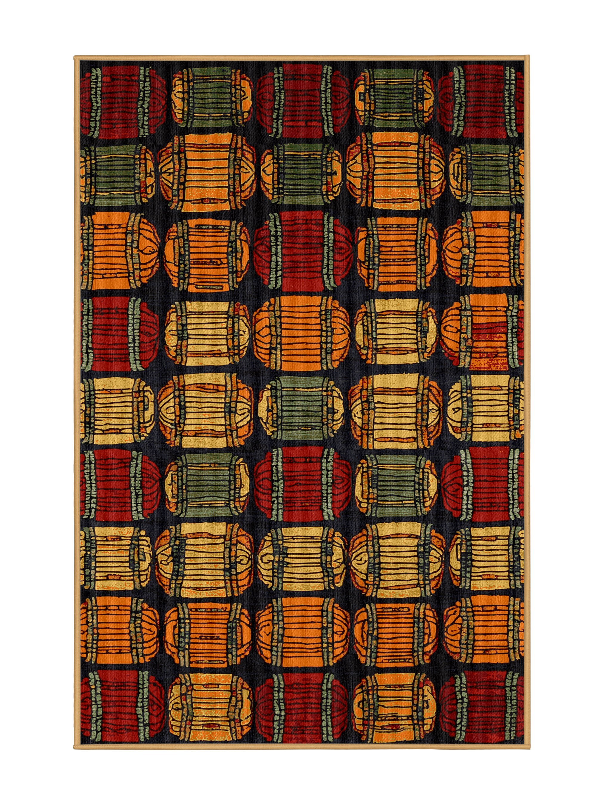 Hokku Designs Washable Tabla Music Area Rug | Wayfair