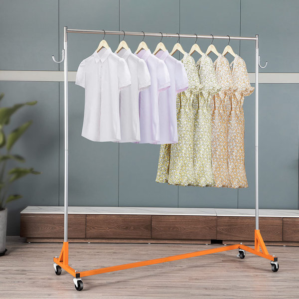 Rebrilliant Naldina 64'' Metal Rolling Clothes Rack | Wayfair