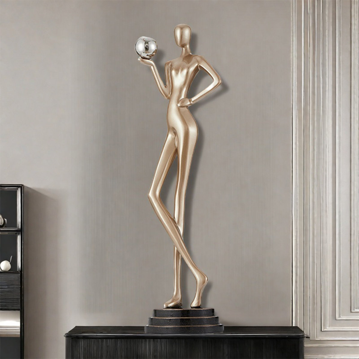 Orren Ellis Modern Light Luxury Minimalist Figure Sculpture Decoration ...