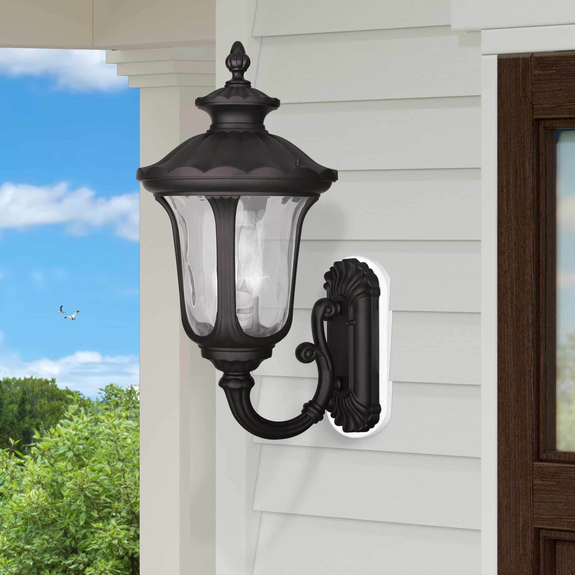 Lark Manor™ Alechandre 3 - Bulb Outdoor Wall Lantern | Wayfair