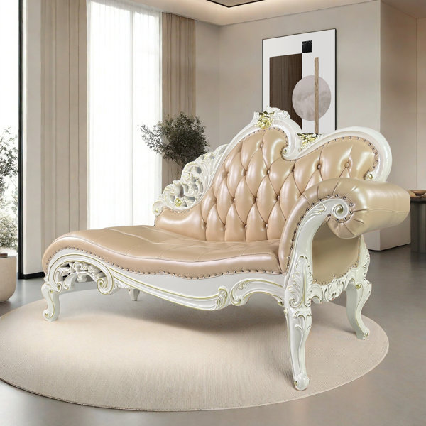 Romero European Style Solid Wood Living Room Chair Upholstered Chaise ...