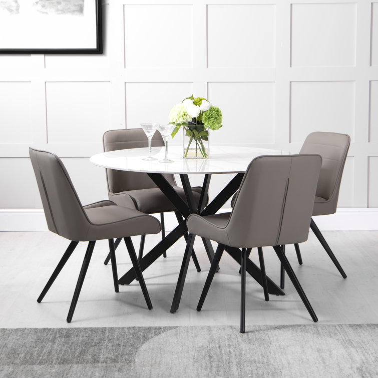 George Oliver 1.2m Round Table & 4 Chairs | Wayfair.co.uk