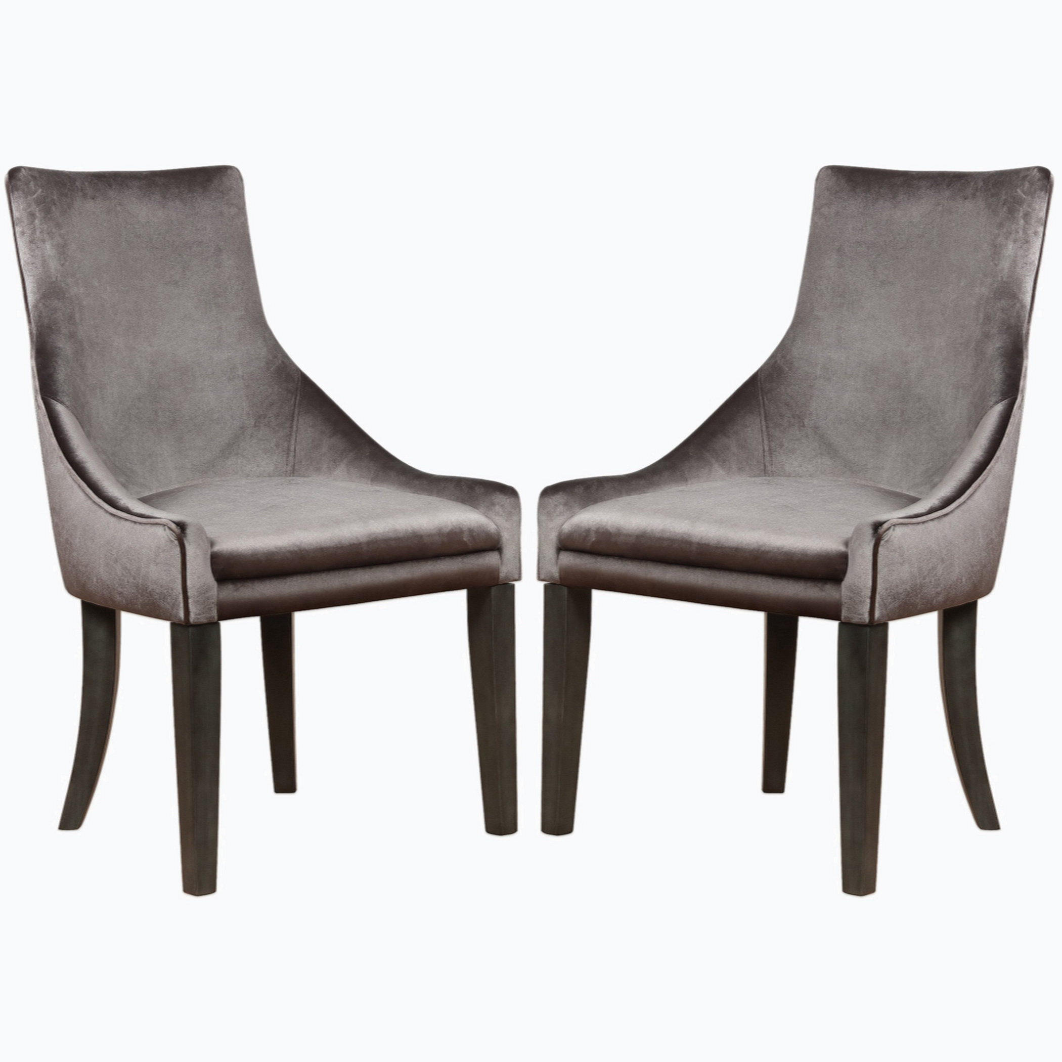 Wenty Dining Chair With Nail Head Trim And Ring Pulls, Set Of 2, Gray ...