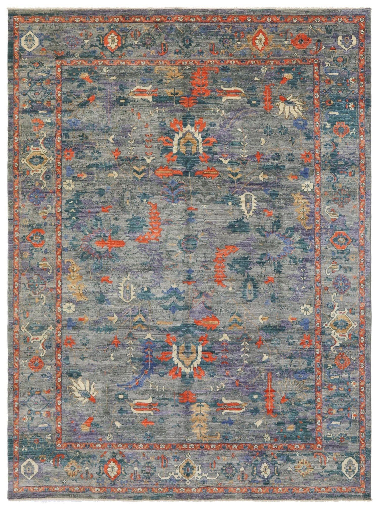 Landry & Arcari Rugs and Carpeting New Afghani Erased Serapi Wool On ...
