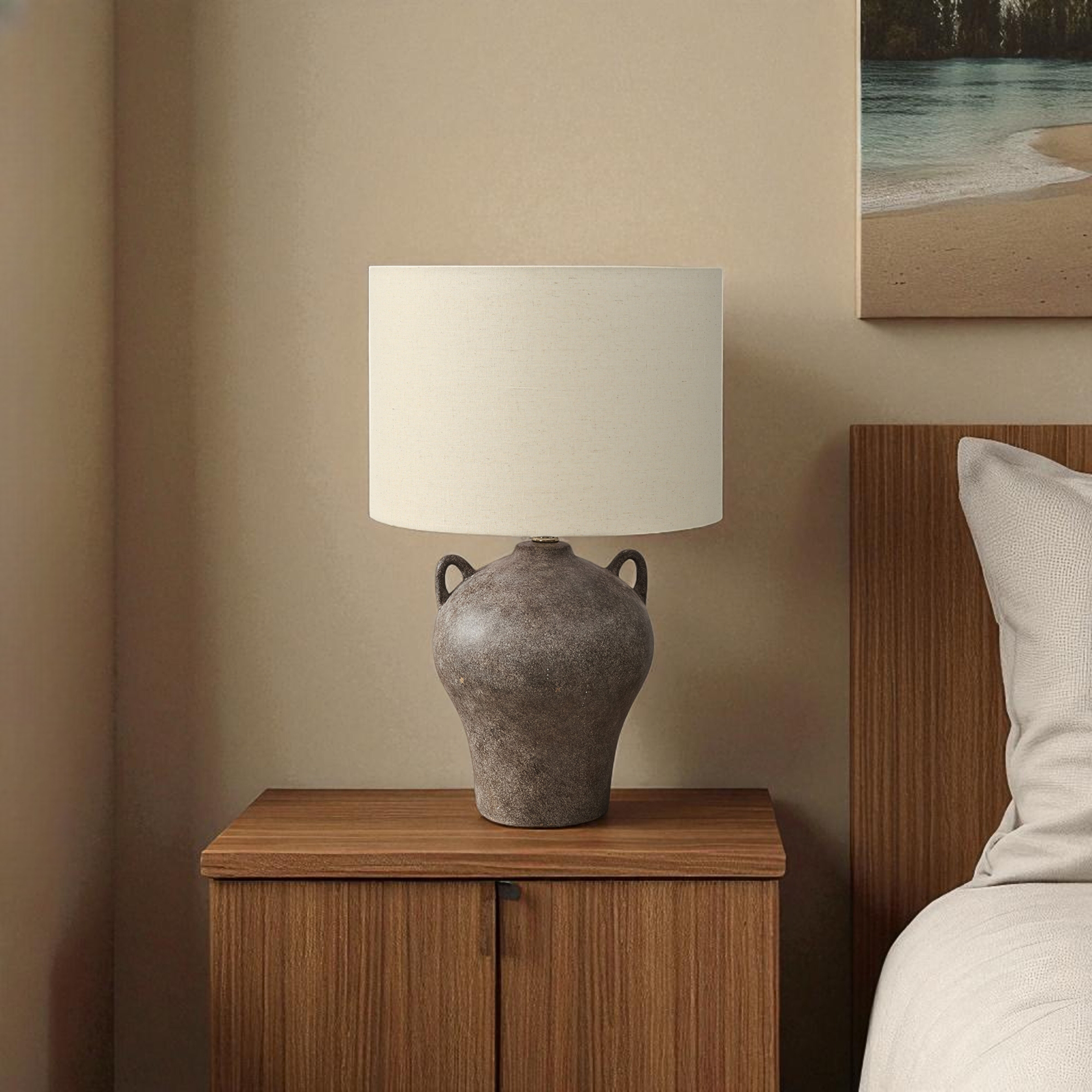 Livi Homes Jude Brown Ceramic Table Lamp | Wayfair