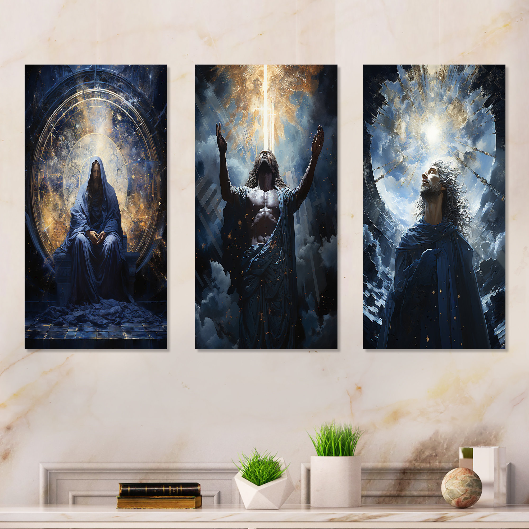 Design Art Isaiahs Insight Indigo Christianity - Christianity Metal ...