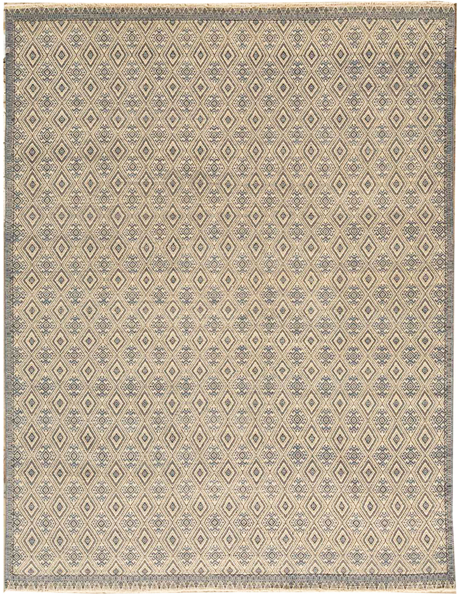 Bokara Rug Co., Inc. Tapis géométrique marocain en laine noué à la main bleu / beige - Wayfair ...