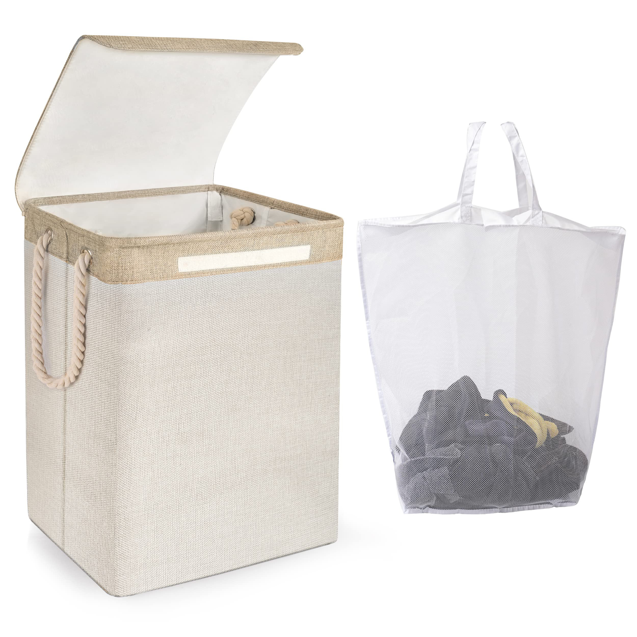 Latitude Run® Fabric Laundry Hamper with Handles | Wayfair