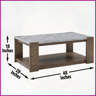 Latitude Run® Libby Brown Sintered Stone Coffee Table - Poplar Pine ...