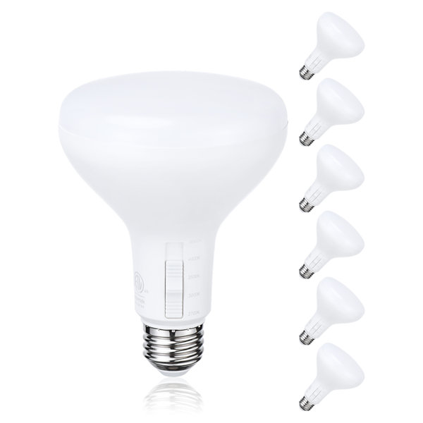 TORCHSTAR 5cct Br30 Led Light Bulbs, Dimmable, 6.5w, E26 Base, Recessed ...