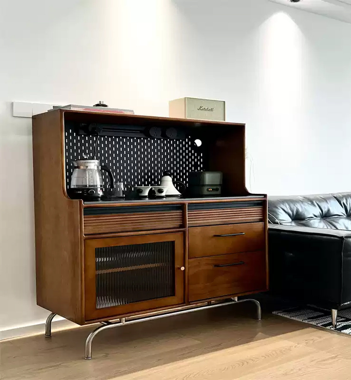 HOBULT Modern Minimalist Against The Wall One Piece Organizer Storage ...