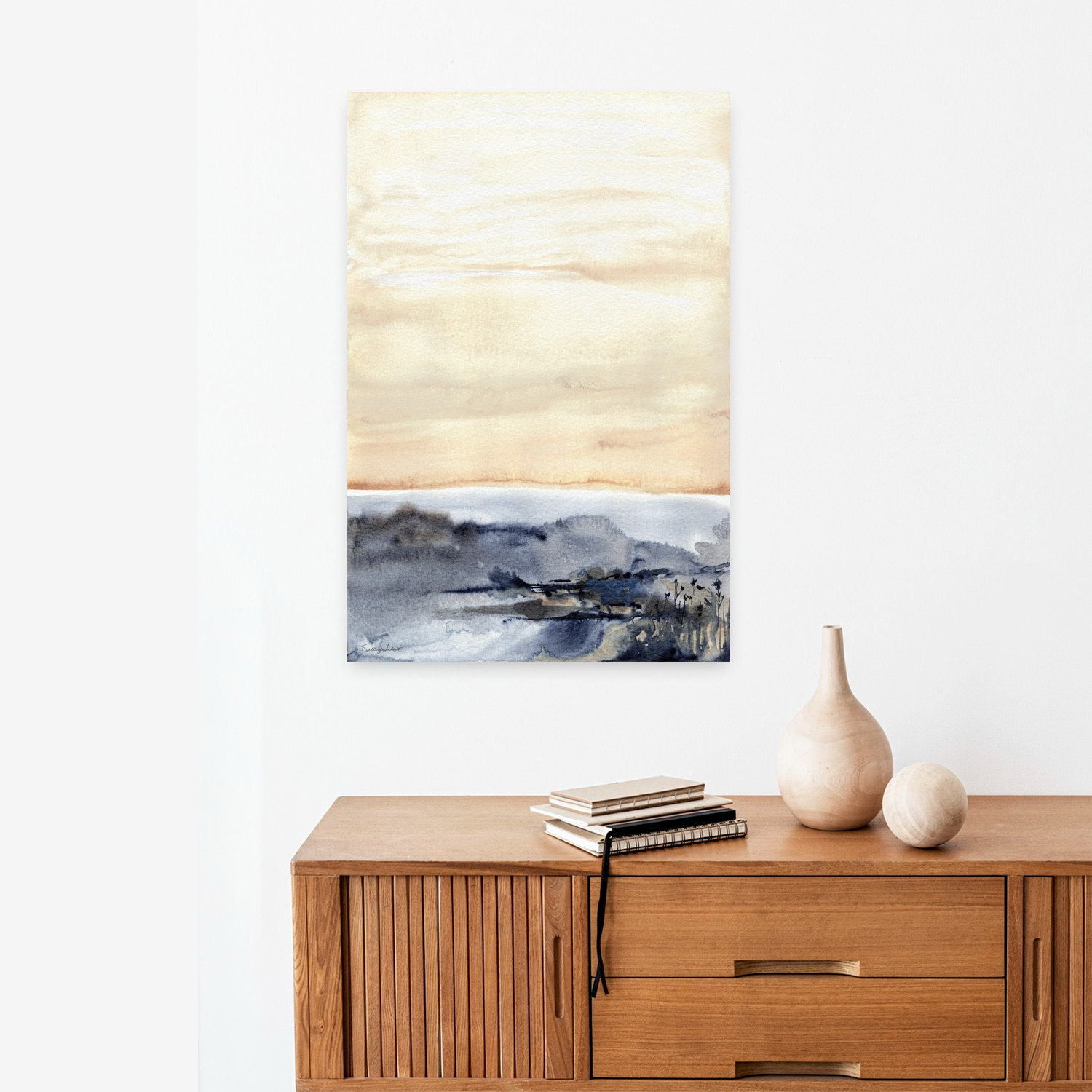 Dovecove Seaside Stroll Abstract Coastal Landscape Art | Wayfair