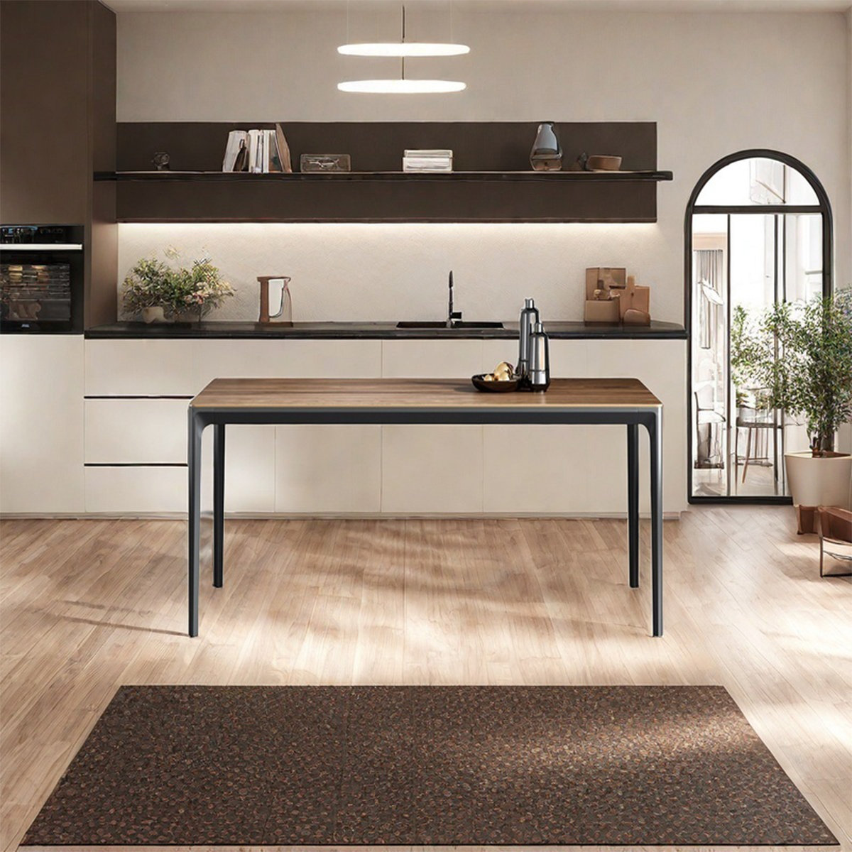 MRzenghong Solid wood dining table simple household rock tabl | Wayfair