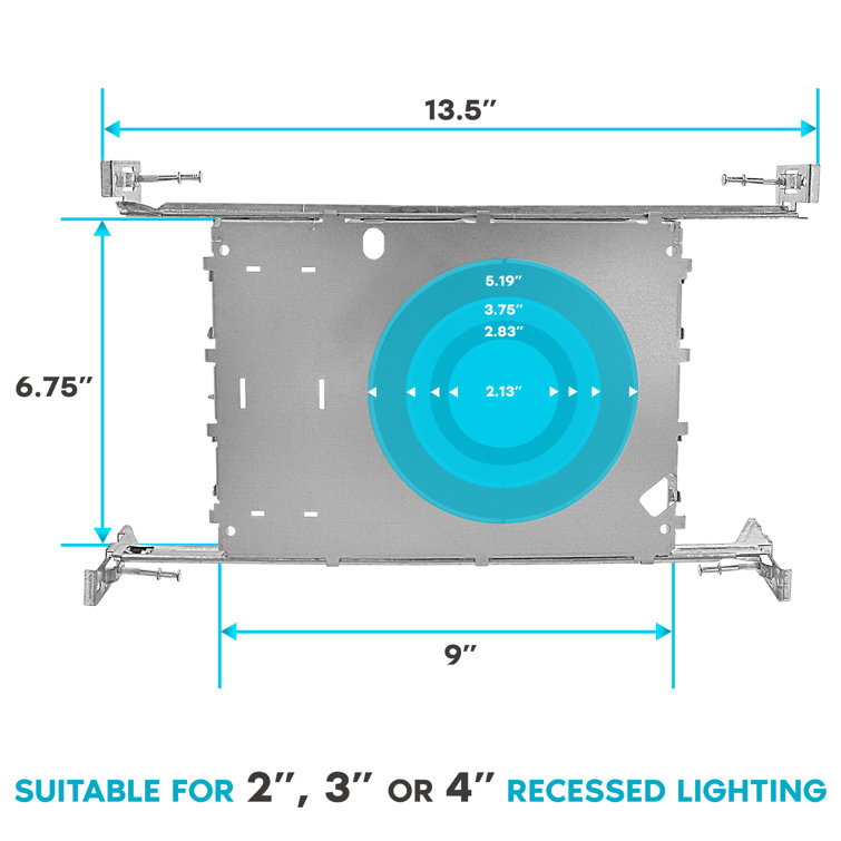 Luxrite New Construction Mounting Plate, 2-3-4 Inch, Extendable Hanger ...