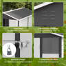 Dakota Fields Brookelynn 193 cm W x 271 cm D Galvanised Steel Saltbox ...