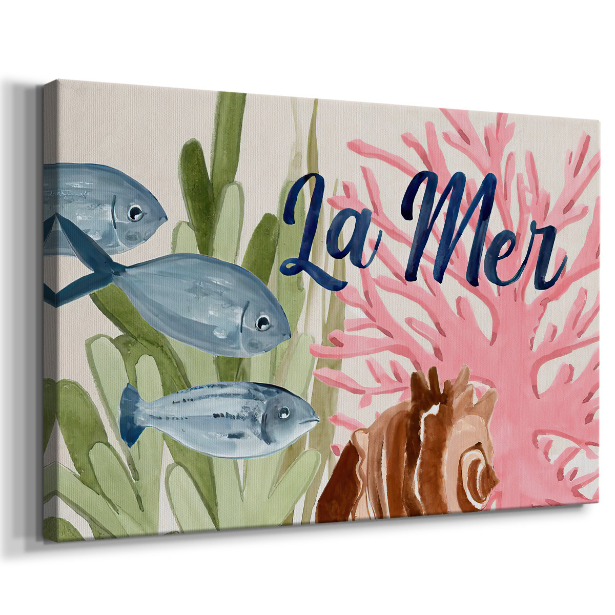 Winston Porter Pastel Mer III -Gallery Wrapped Cavas | Wayfair