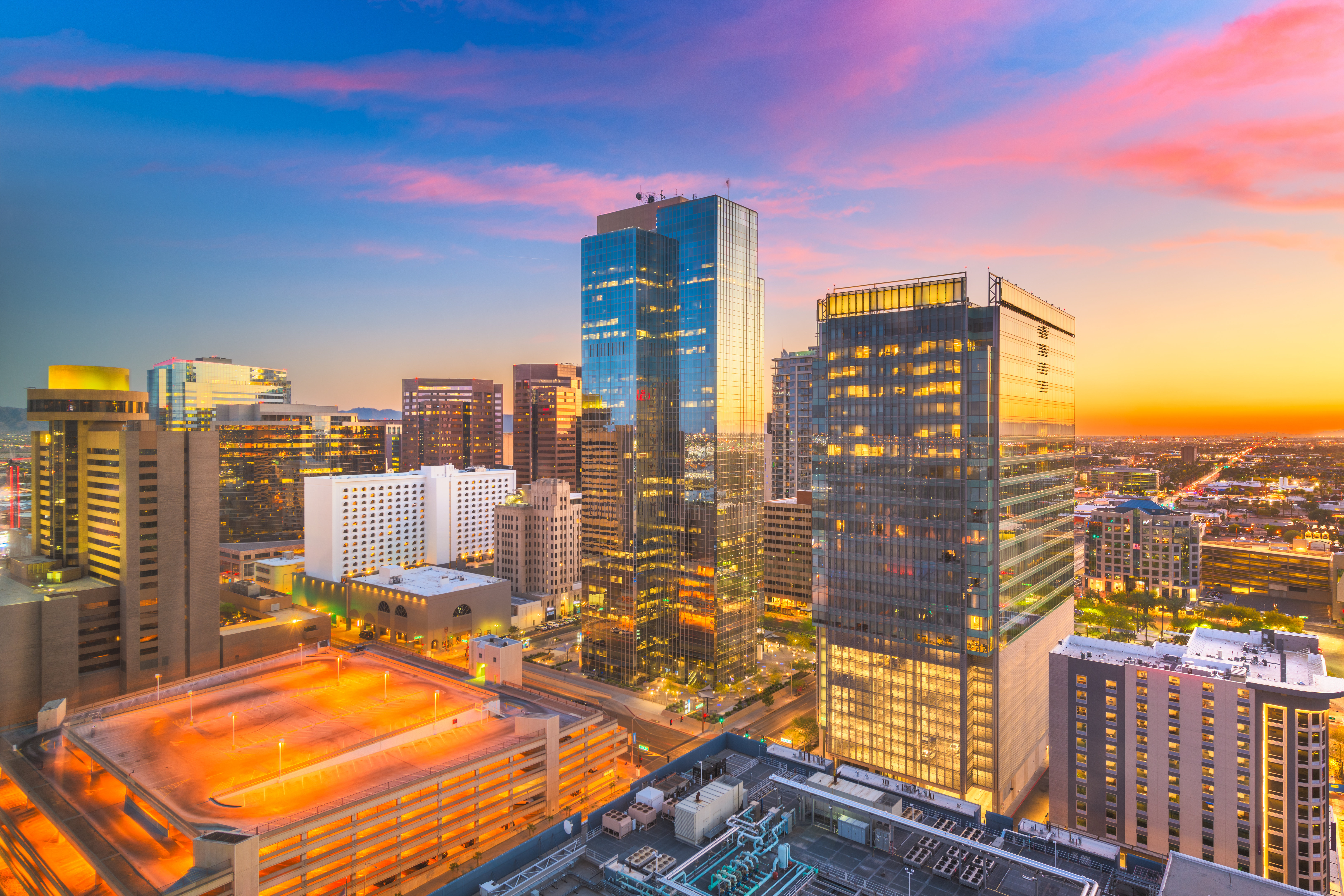 Hokku Designs Flabio Phoenix, Arizona, USA Cityscape - Wrapped Canvas ...