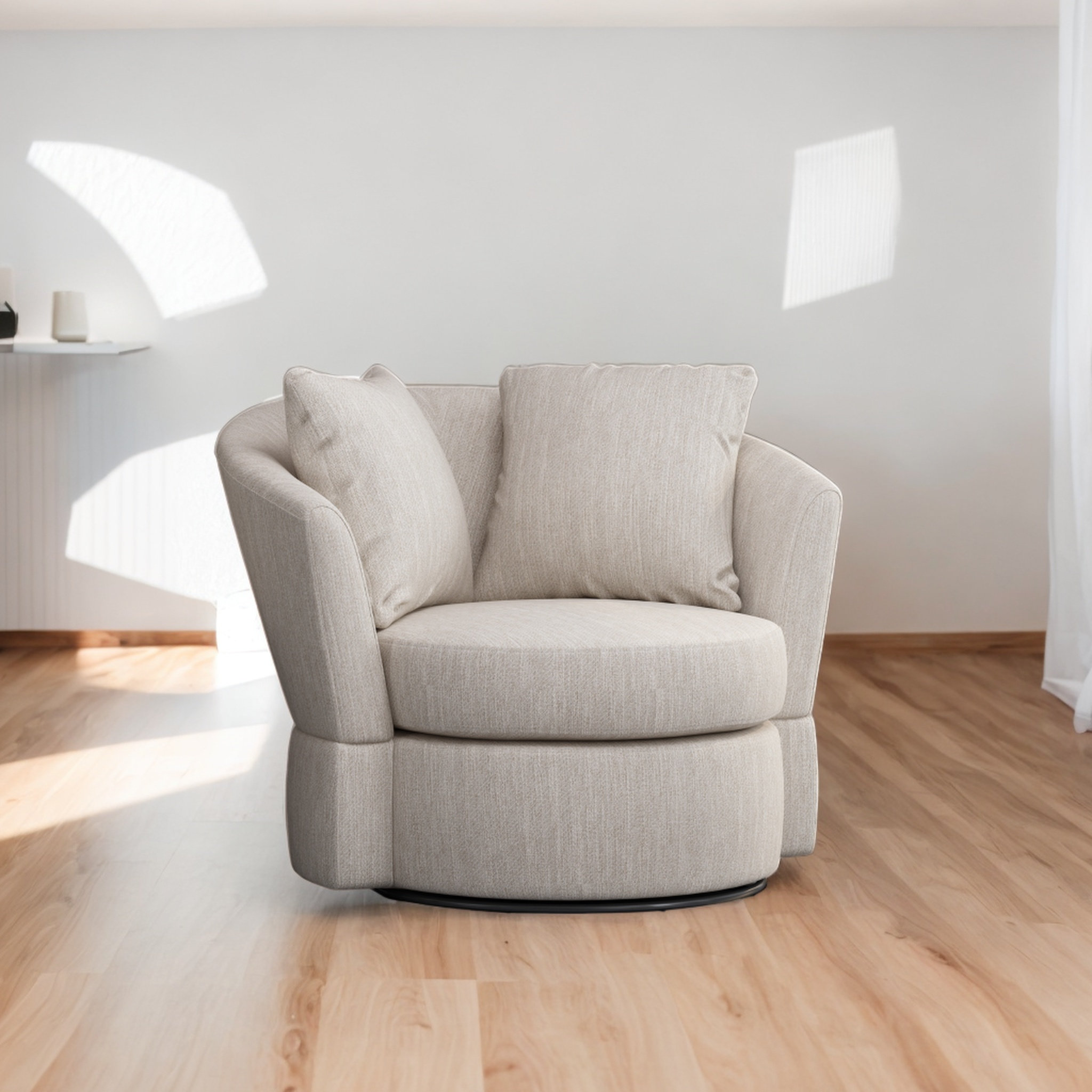 Latitude Run® 360° Round Swivel Sofa Chair Accent Chairs For Living ...