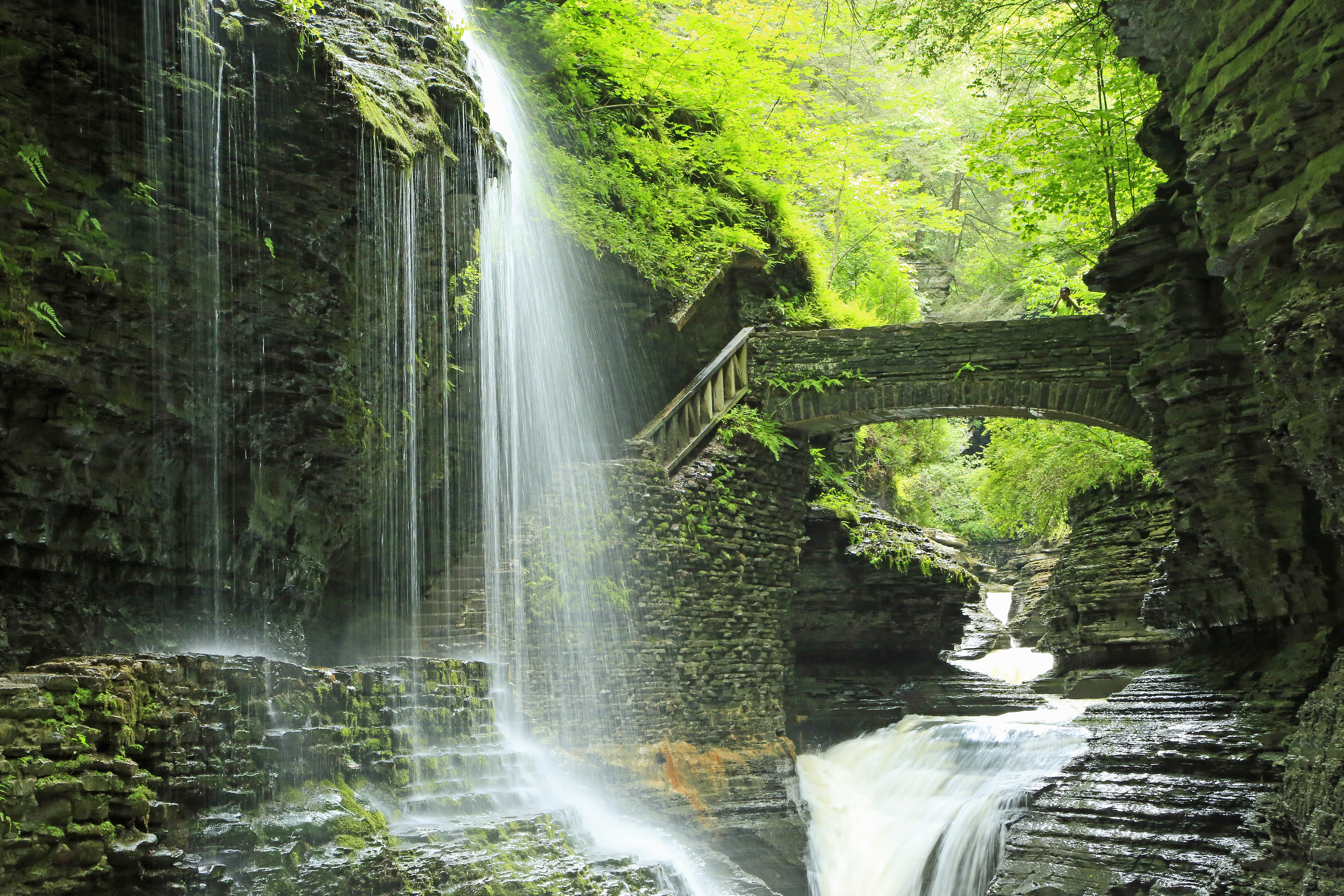 Loon Peak® Takengon Rainbow Falls On Canvas Photograph | Wayfair