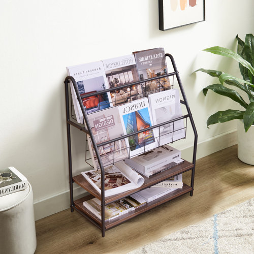 17 Stories Megyn Free Standing Magazine Rack | Wayfair