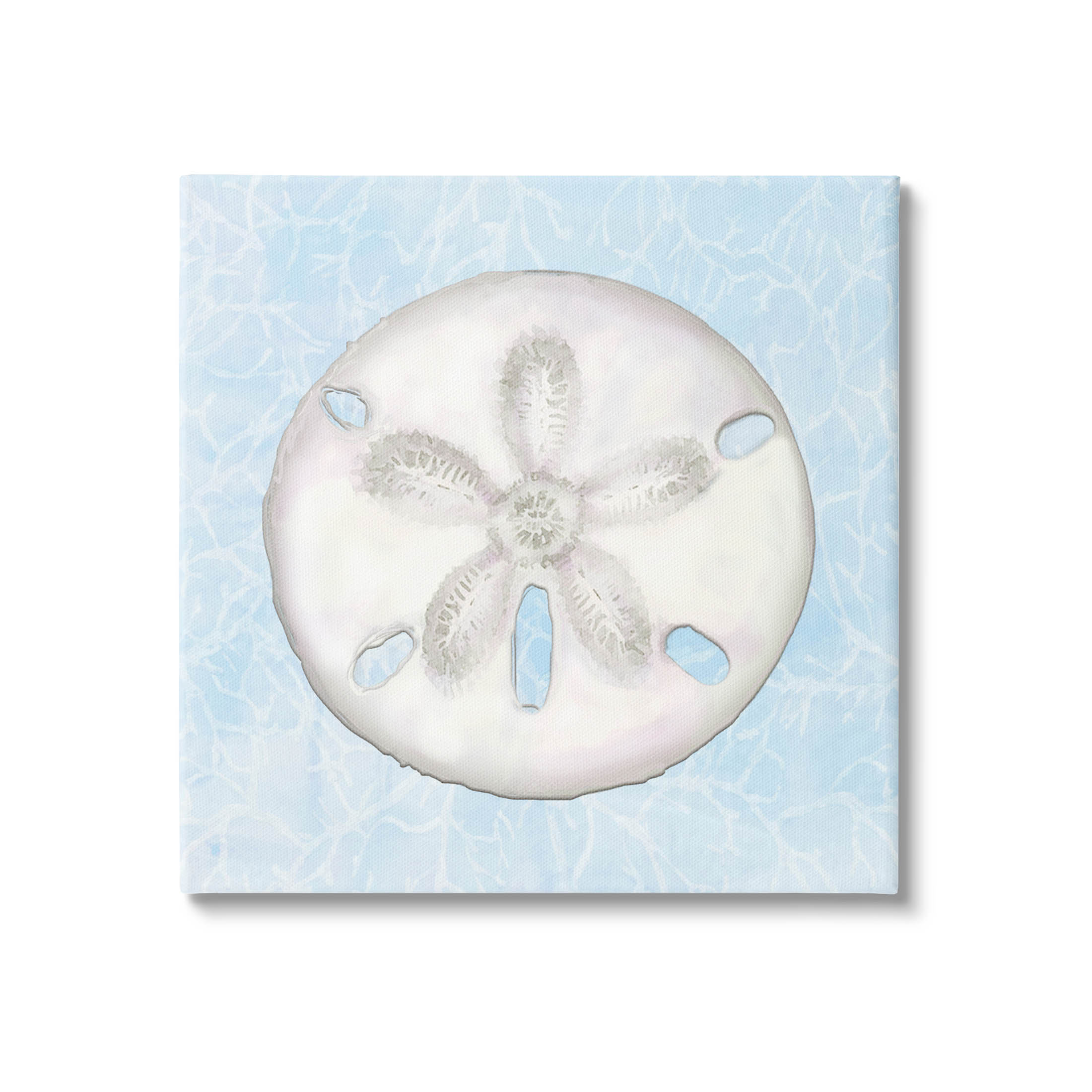 Stupell Industries Sand Dollar Aquatic Waves Pattern Canvas Wall Art By ...
