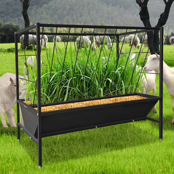 Ophelia & Co. 45-Gallon 2-in-1 Livestock Feeder with 24-Gallon Feed Pan ...