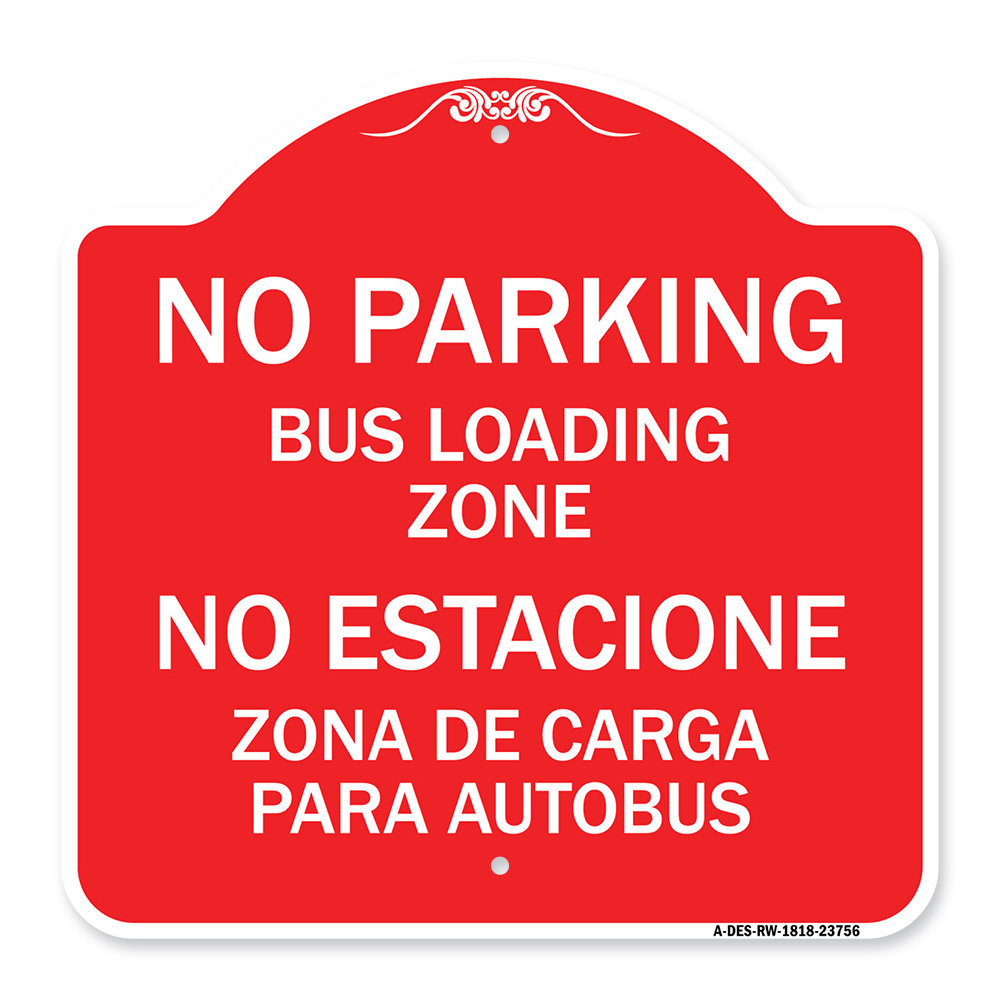 Signmission Designer Series Sign - No Parking Bus Loading Zone No ...