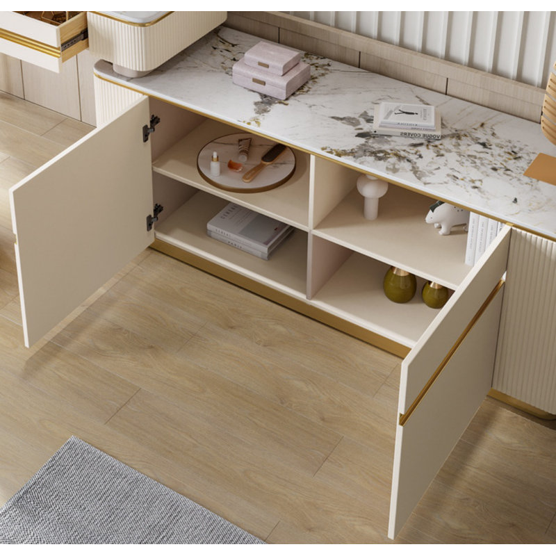 Zacklyo Modern Light Luxury Retractable Dresser Table | Wayfair