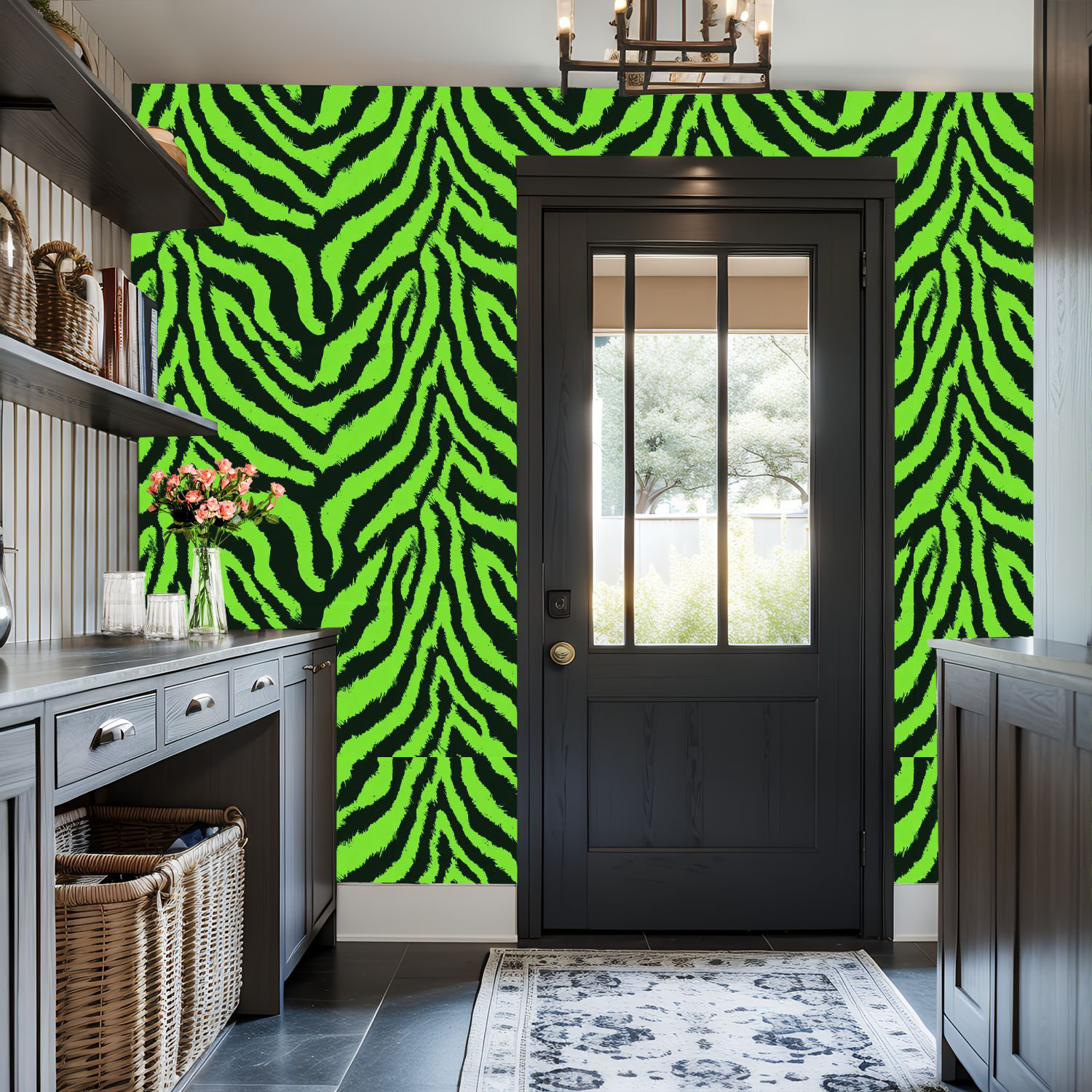 Wrought Studio™ Peel and Stick Wallpaper Contact Paper colorful animal ...