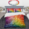 Design Art Colorful Geometric Shapes - Abstract Geometric Duvet Cover ...