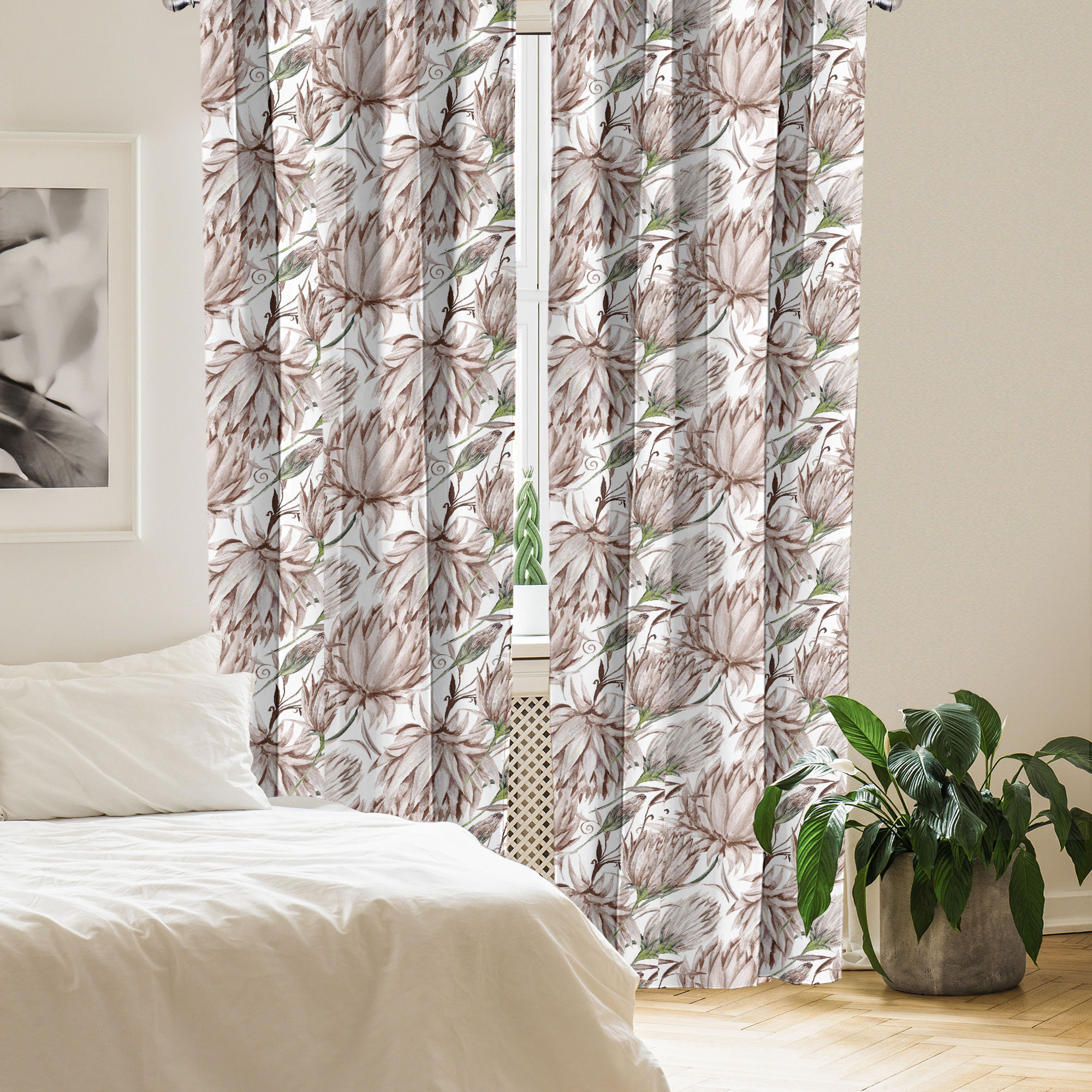 East Urban Home Avea Microfiber Semi-Sheer Curtain Pair | Wayfair