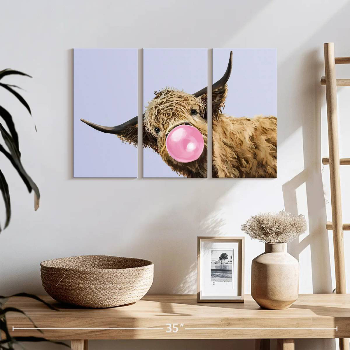 Trinx Ketti Bubble Gum Highland Cow | Wayfair