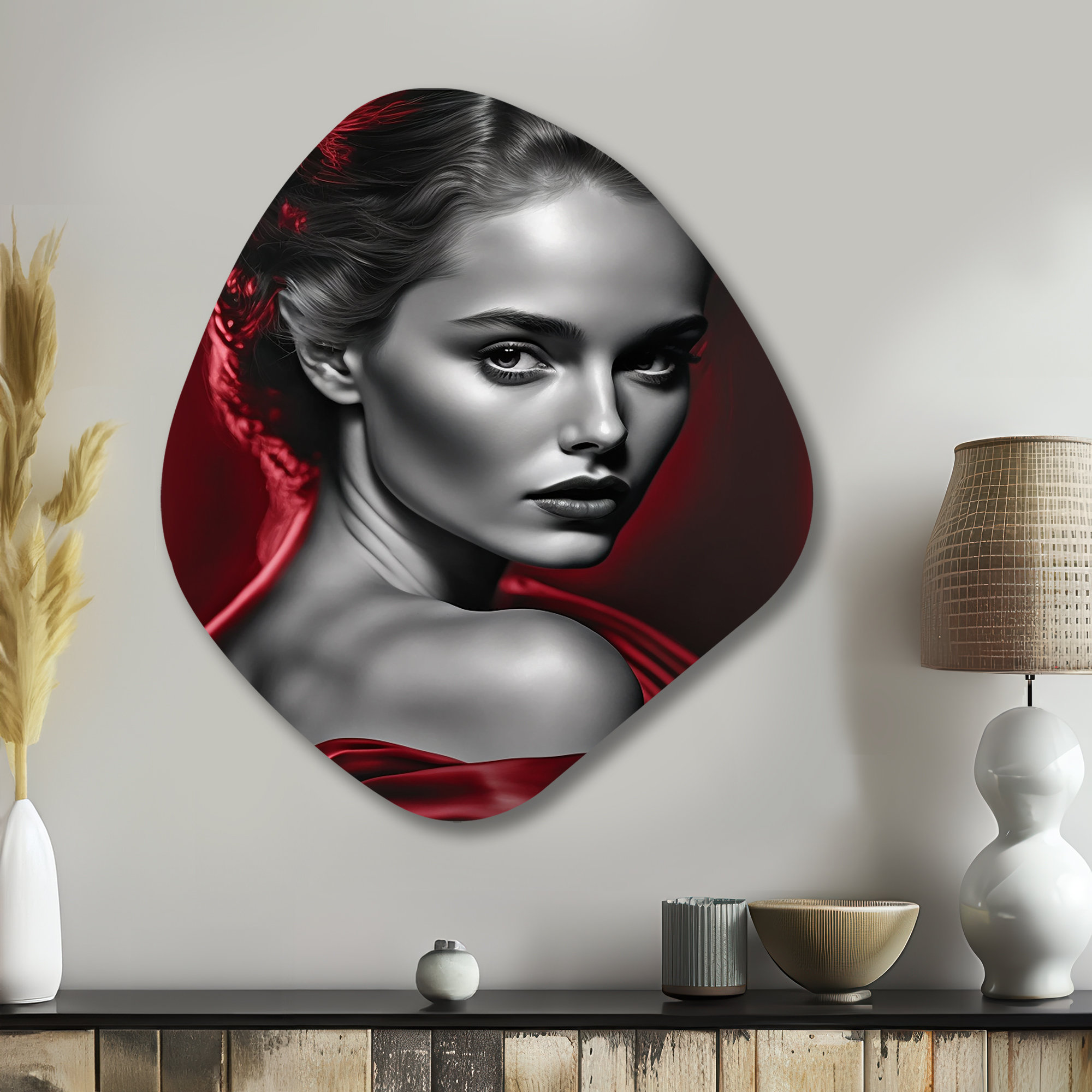 House of Hampton® Retro Graciousness In Black And Red - Fashion Woman ...