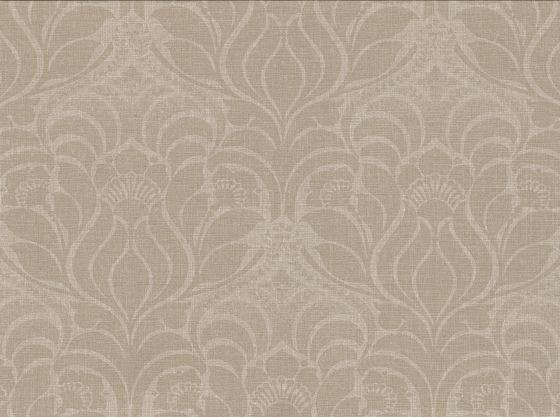 Red Barrel Studio® Haizlip, Sandor Light Brown Damask, 27 Feet Long X ...