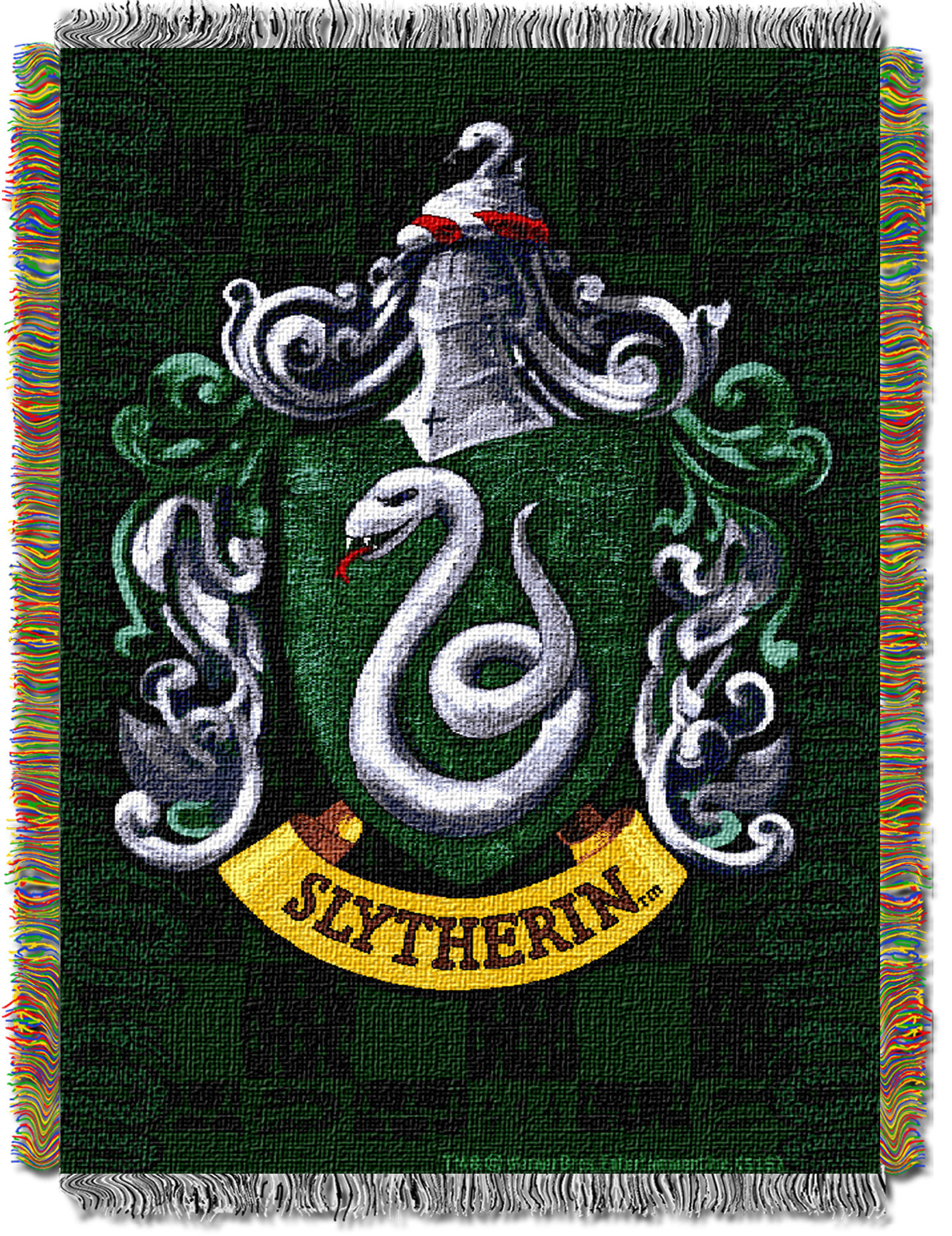 Northwest Co. Warner Bros. Harry Potter Throw Blanket, Slytherin Shield ...