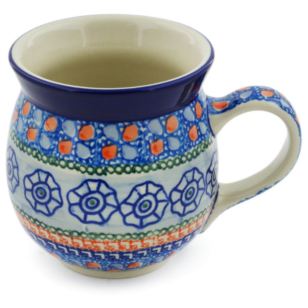 Polmedia Polish Pottery 16 Oz Stoneware Bubble Mug - Midnight Tango ...