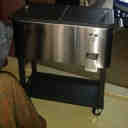 TRINITY 80 Qt./20 Gal. Stainless Steel Wheeled Cooler w/ Cooler Cover ...