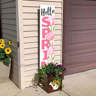 August Grove® Hello Spring Porch Sign Tulip Wooden Welcome Sign ...
