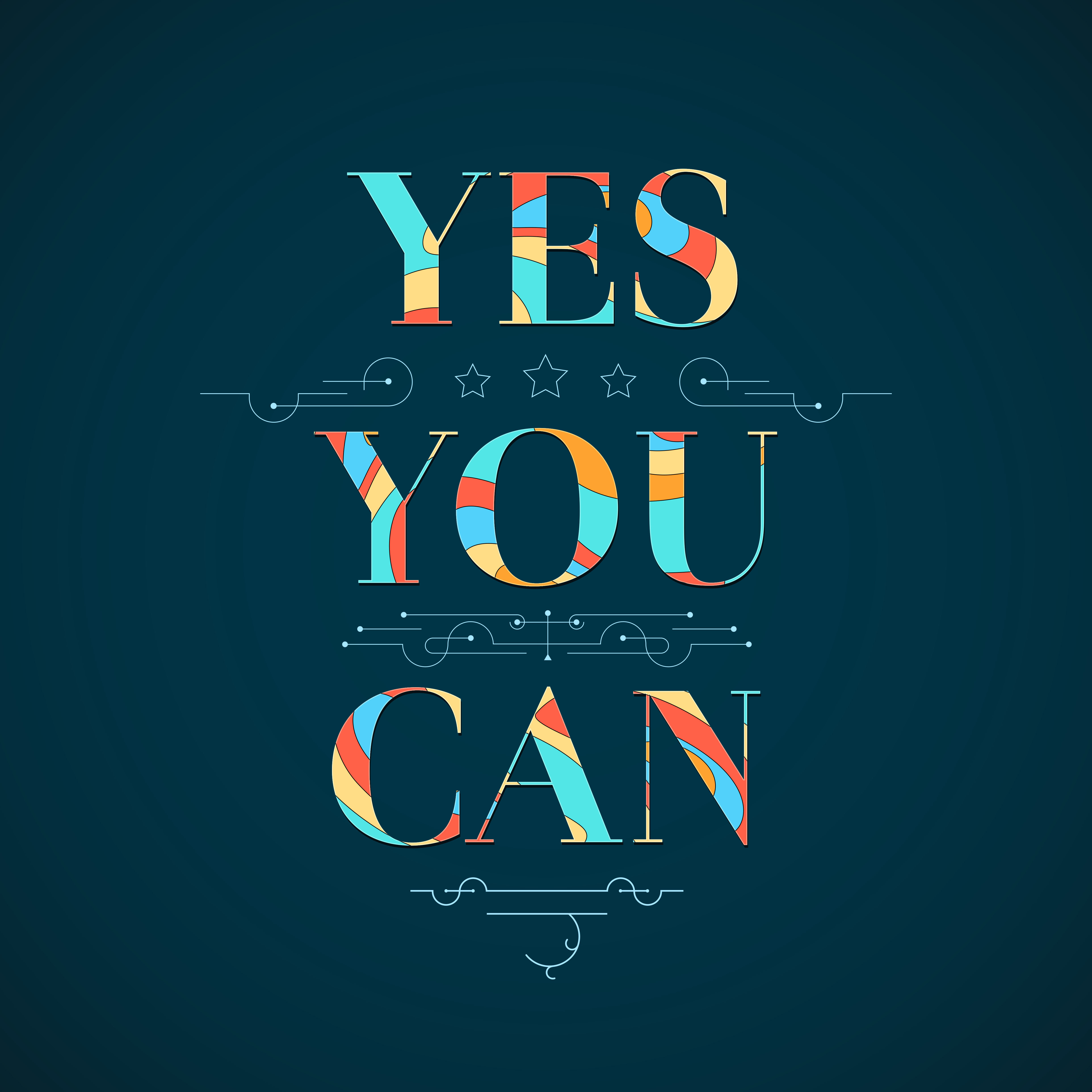 Trinx Motivational Poster. Yes, You Can - Wrapped Canvas Graphic Art ...