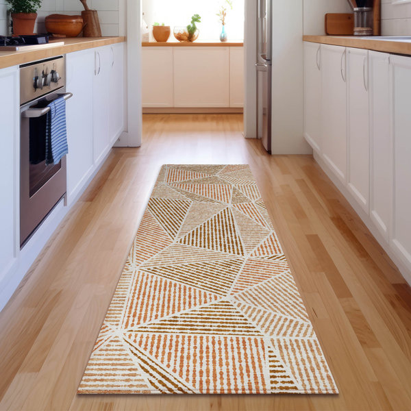 Wade Logan® Premium Machine Washable Cerrito Terracotta Rug | Wayfair
