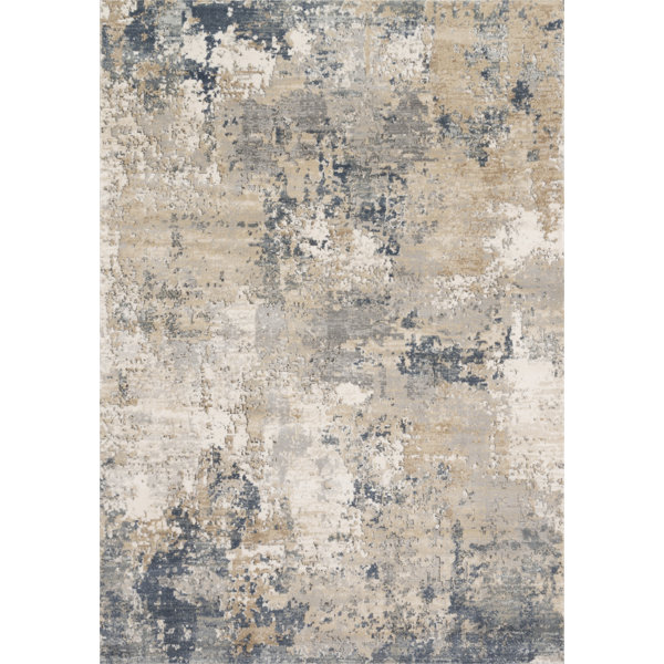 Williston Forge Eleanore Abstract Sand/Mist Area Rug & Reviews | Wayfair
