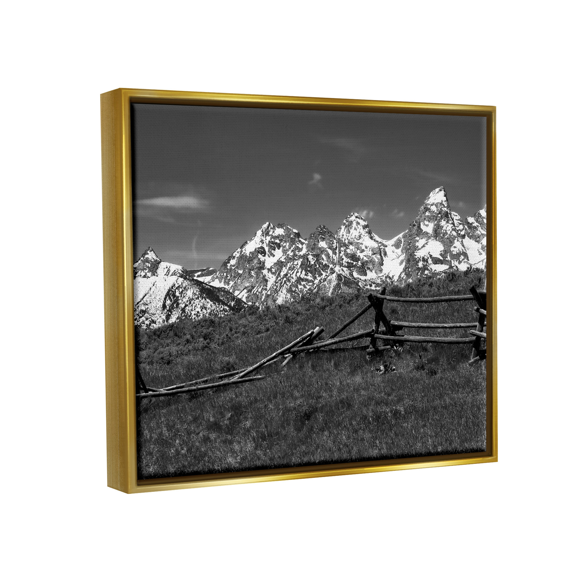 Millwood Pines Mountain Peaks & Fence by Daniel Sproul | Wayfair