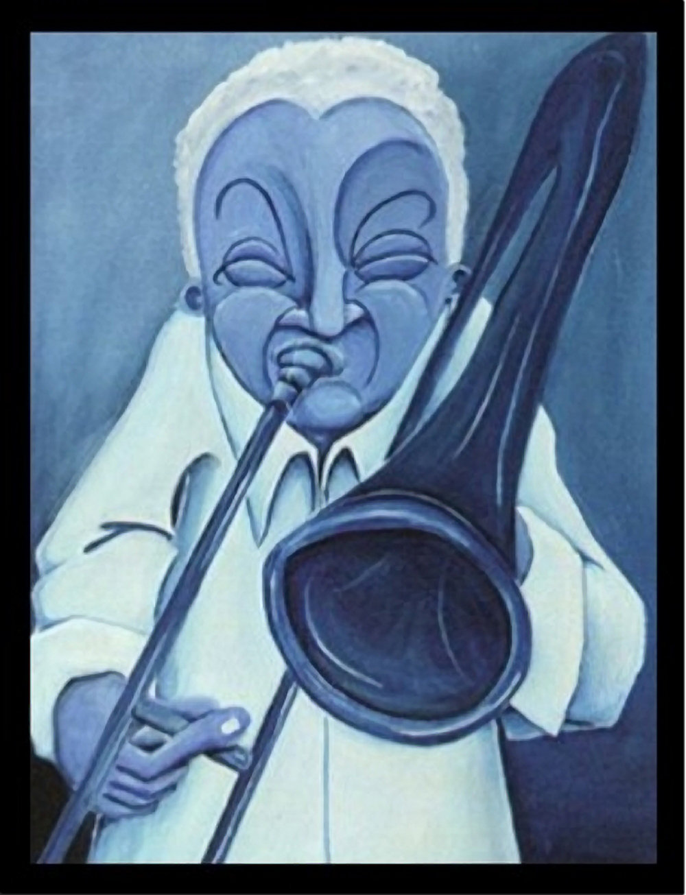 Winston Porter FRAMED Blue Jazzman III By Patrick Daughton 15X20 Art ...