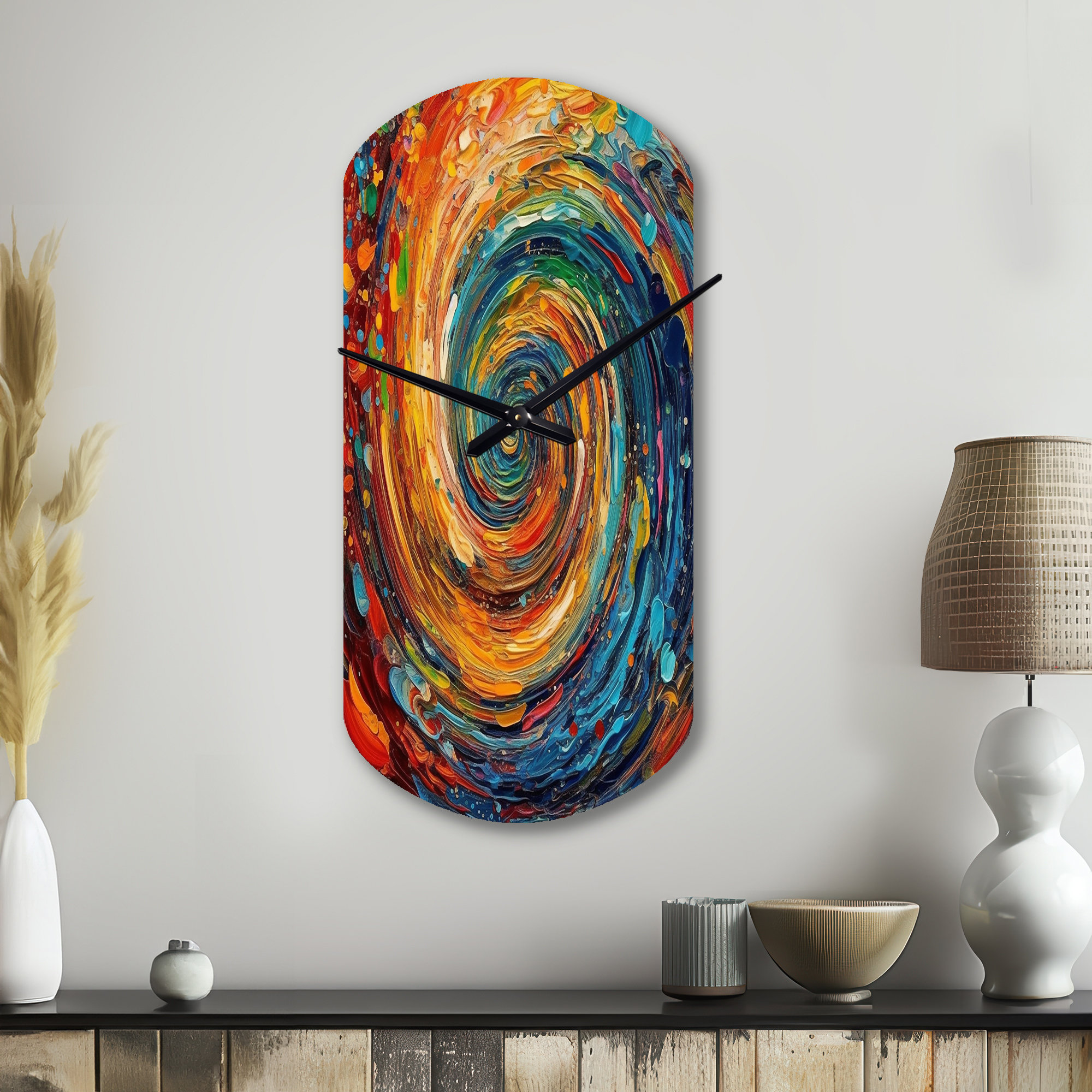 Design Art Yellow Orange Transcendent Liquid Ink - Marble Asymmetrical ...