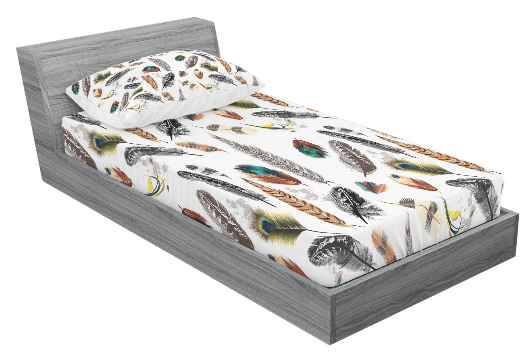 Ambesonne Feathers Sheet Set | Wayfair