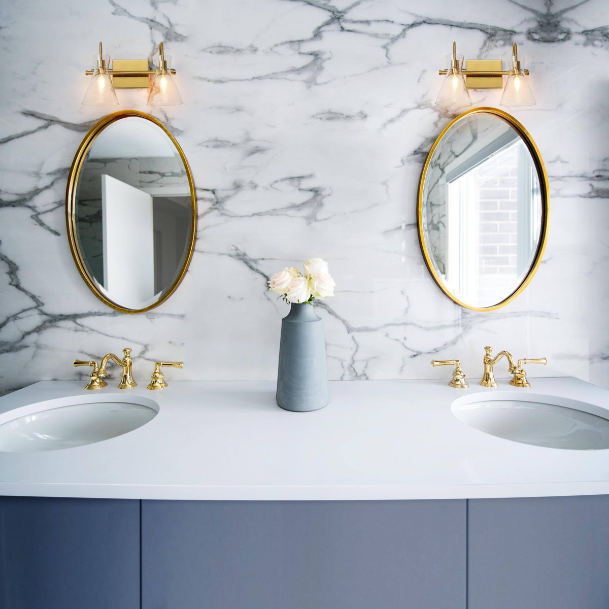 Mercer41 Dannalyn 3-Light Dimmable Brass Vanity Light | Wayfair