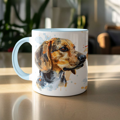 East Urban Home 11oz Watercolour Basenji Design Coffee Mug | Wayfair.co.uk